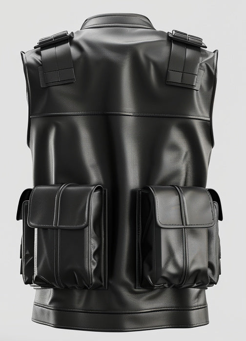 Men's Black Miltary Tactical Style Motorcycle Concealed Carry Leather ...