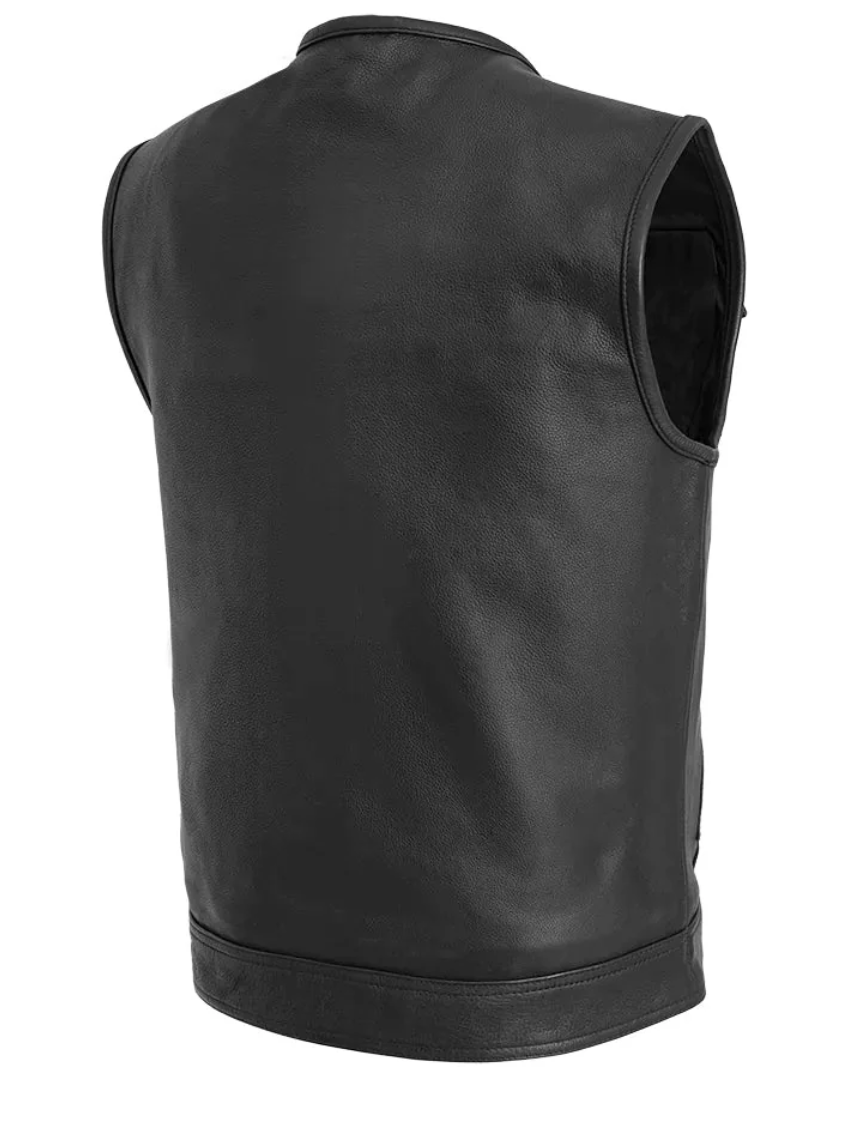Hunt Club Men's Unbeatable Motorcycle Concealed Carry Leather Vest ...