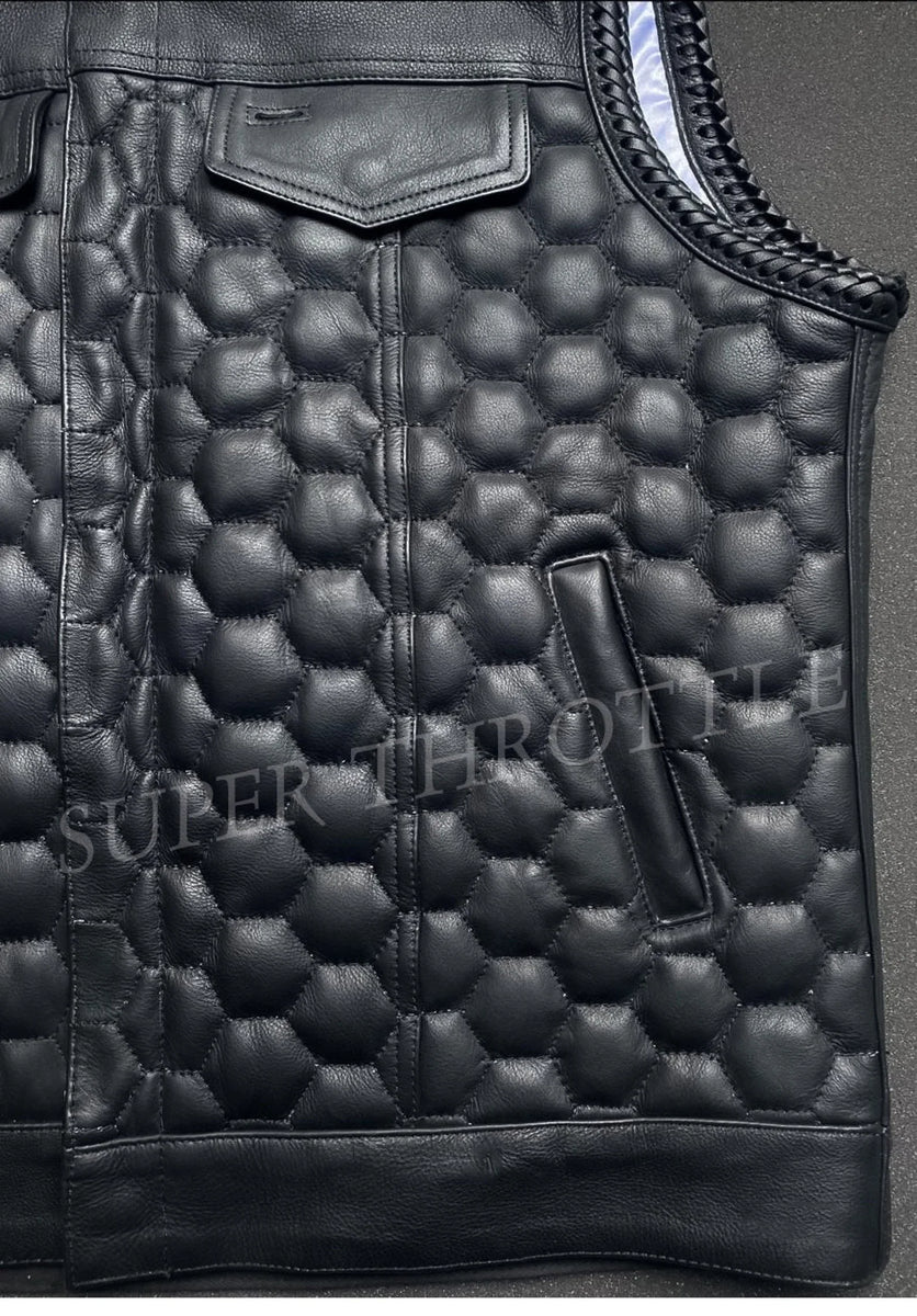 Hunt Club Honey Comb Men's Braided Motorcycle Concealed Carry Leather ...
