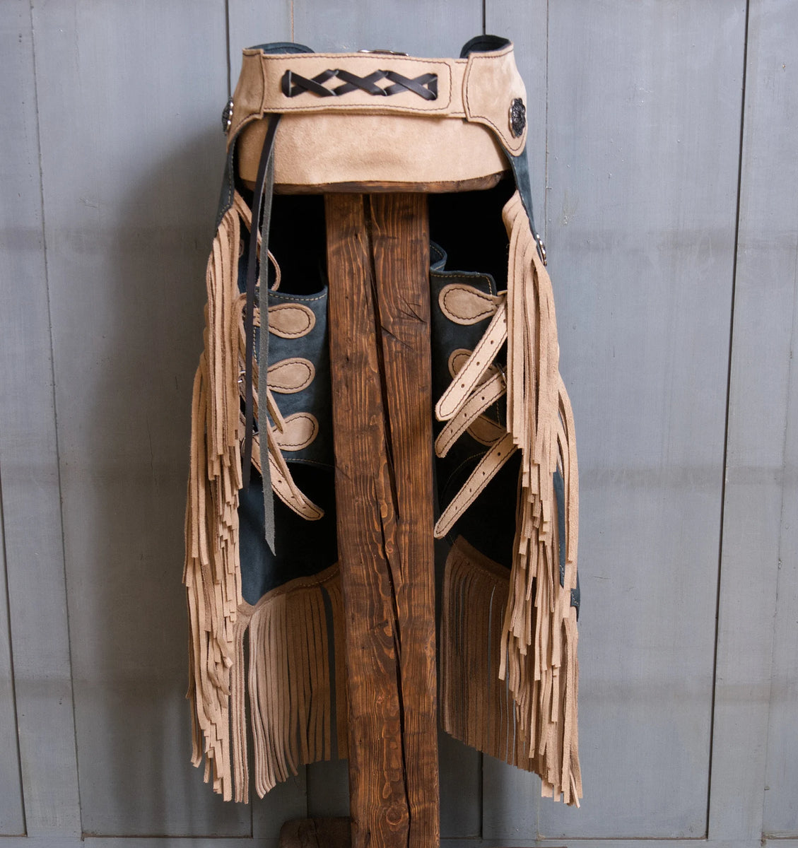 Handmade Fringe Men's Cowboy Suede Leather Western Cowboy Leather Chap ...