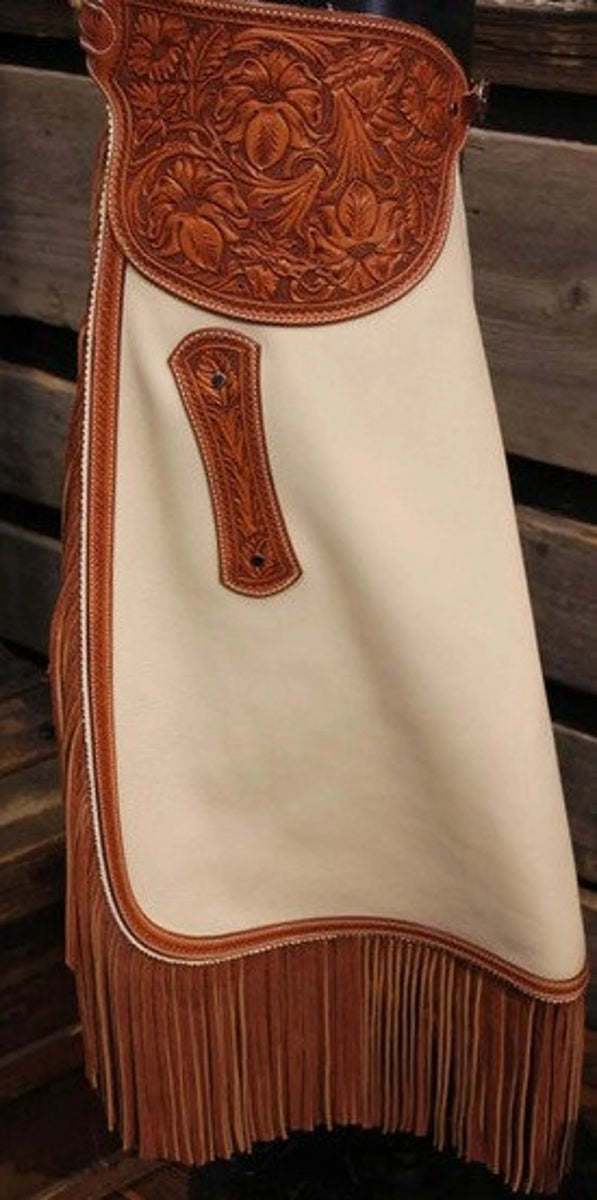 Men's Hand Crafted Tooled Yoke Native American Suede Western Cowboy Le ...