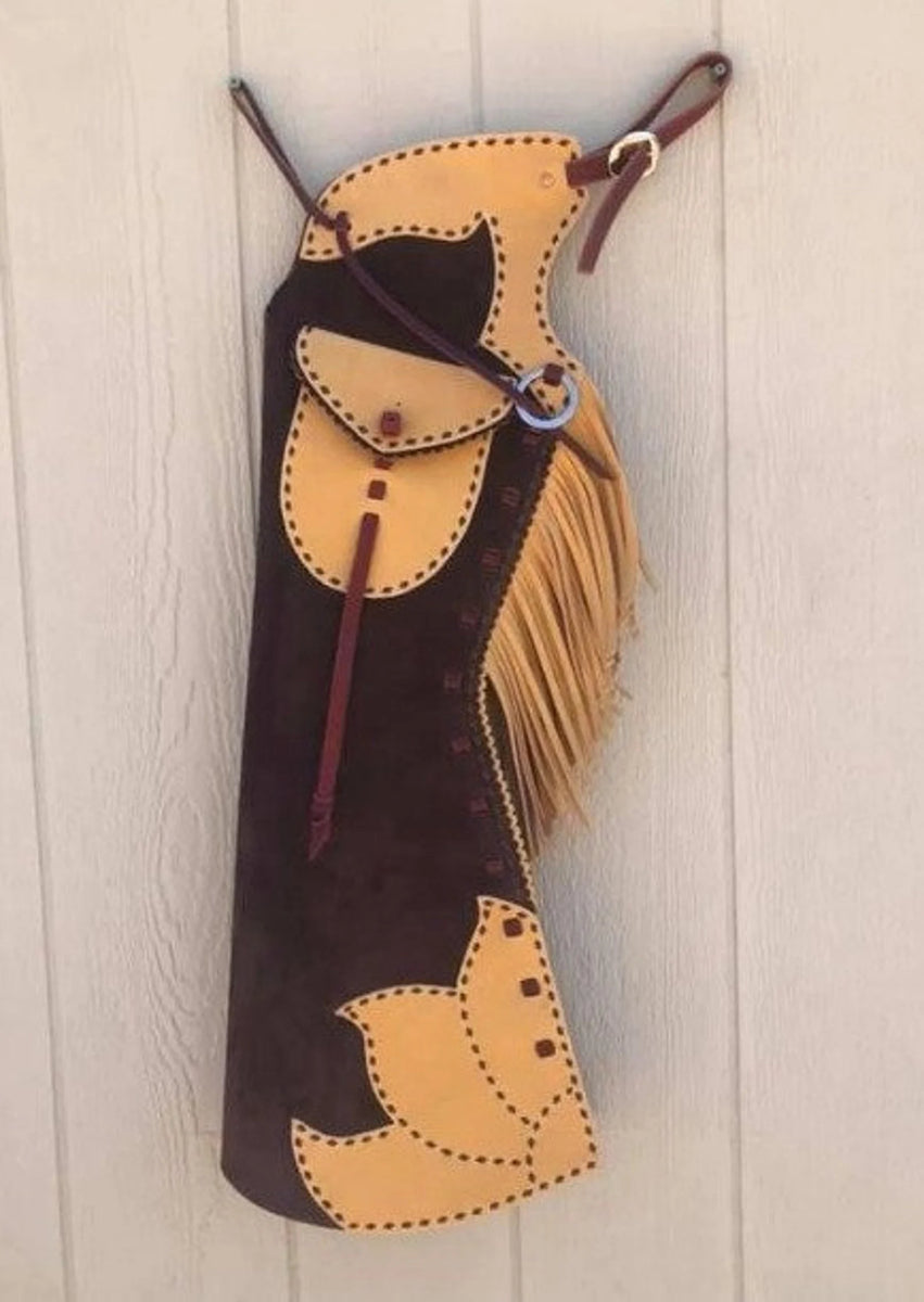 Fringe Cowgirl Chaps Buck Skin Suede Leather Pants Western Suede Leath ...