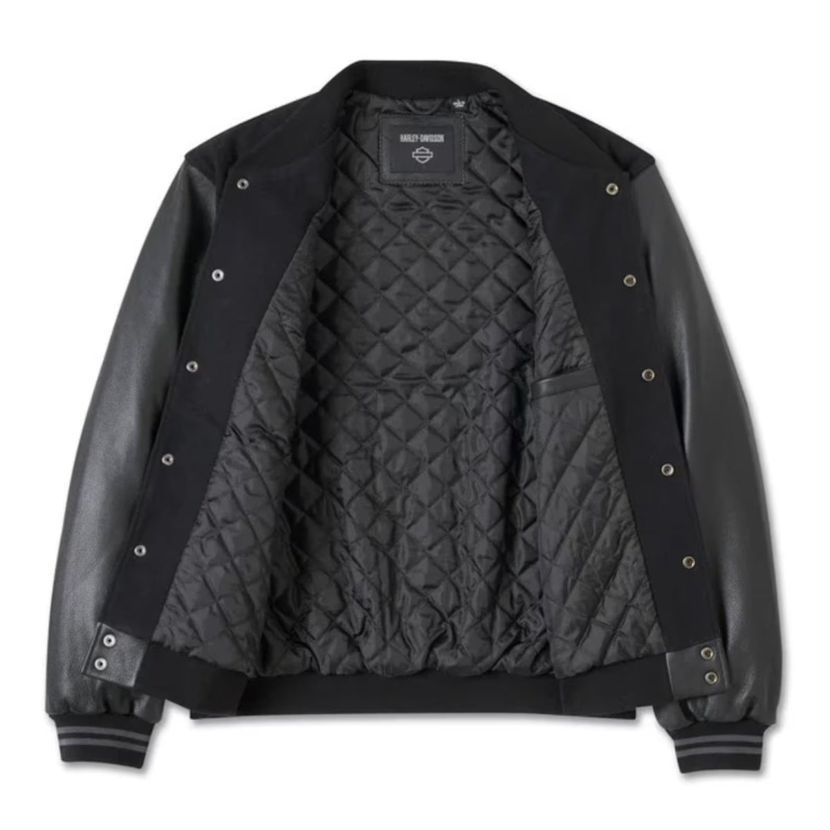Harley Davidson Men's V-Twin Motorcycle Biker Varsity Leather Jacket ...