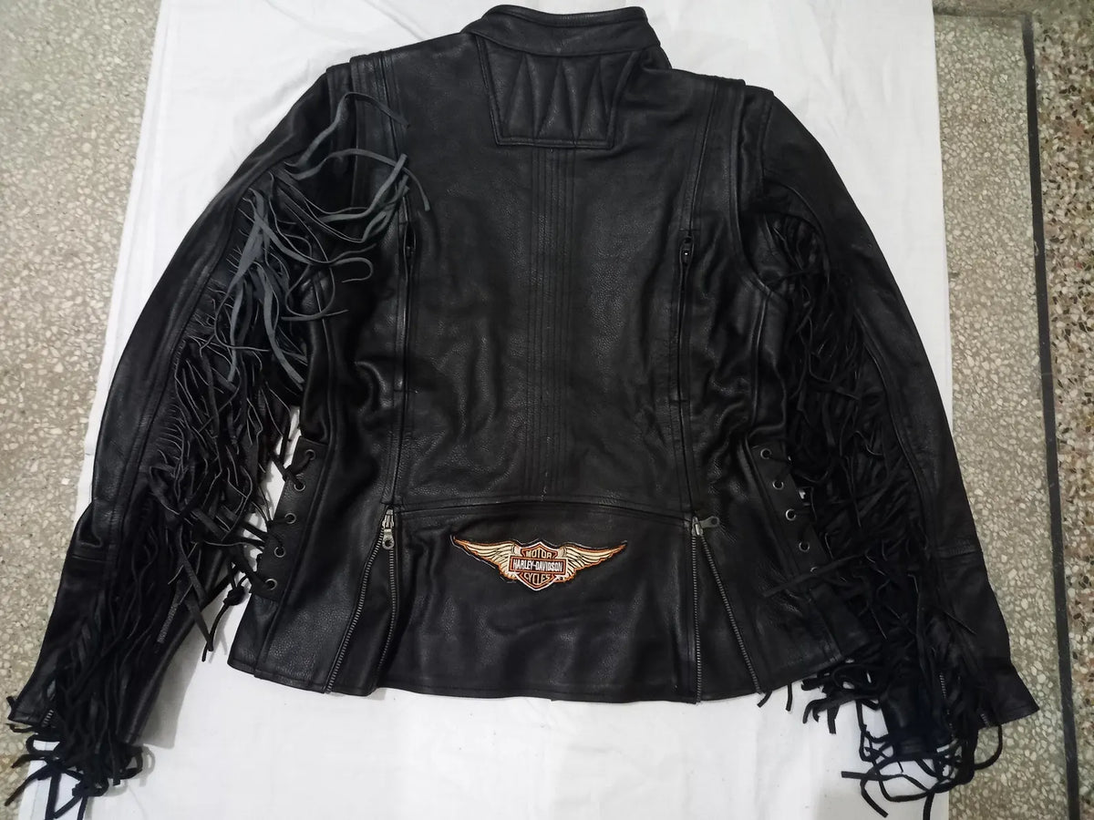 Harley-Davidson Women's Tall Boone Fringed Leather Jacket – Western Bi ...